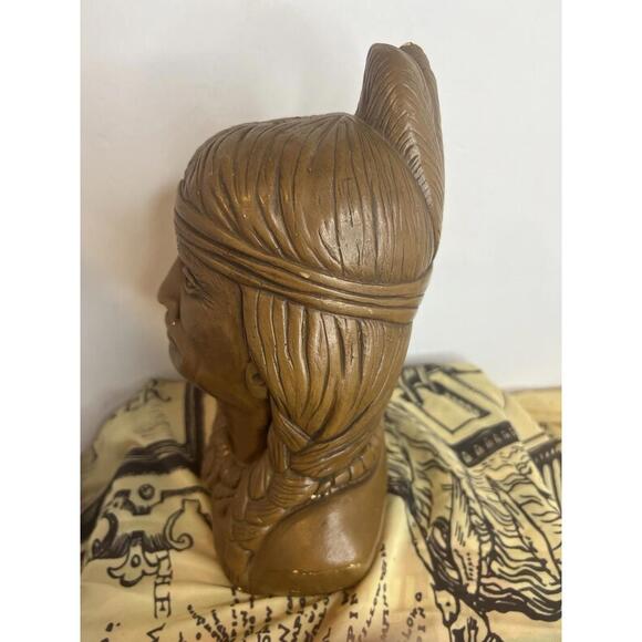 Design | Vintage American Indian Bust Chalkware Statue | Poshmark